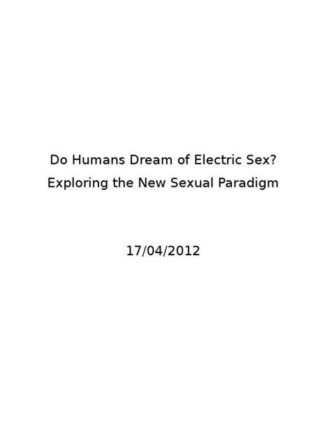 do humans dream of electric sex pdf human sexual activity