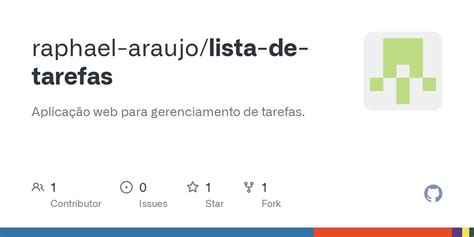Github Raphael Araujo Lista De Tarefas Aplica O Web Para