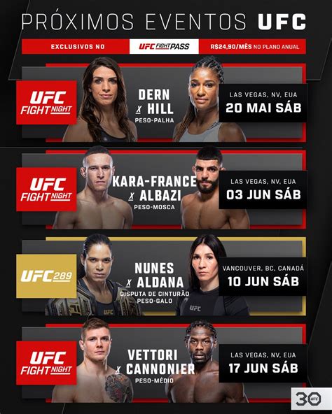 Ufc Fight Pass Brasil On Twitter Nossa Agenda Não Para Salve Agora