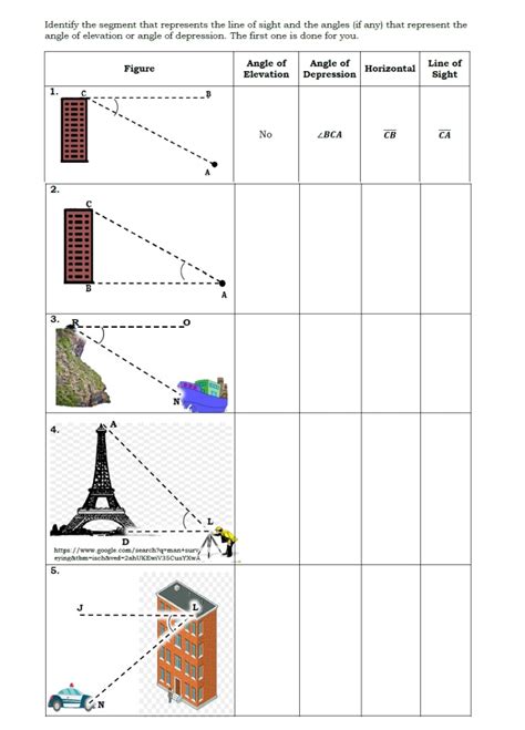 solved identify the segment that represents the line of sight and the