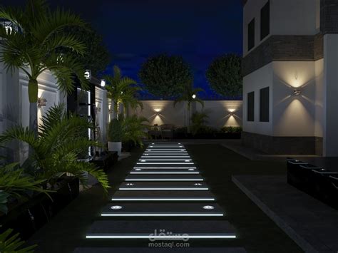 تصميم لاند سكيب لفيلا الفنانه وفاء عامر مستقل