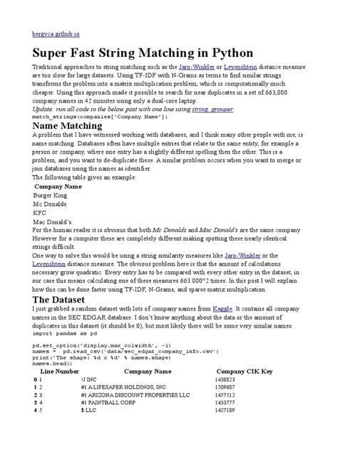fast string matching in python pdf teaching mathematics computing