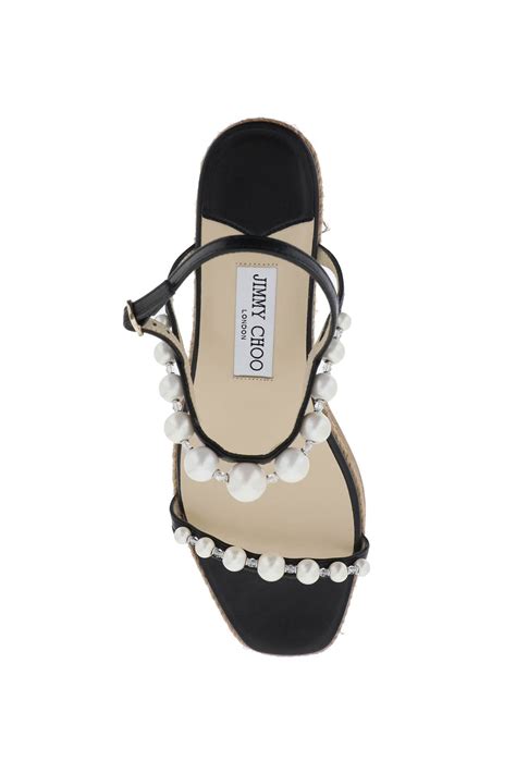 Jimmy Choo Jimmy Choo Amatuus 60 Wedge And Pearl Sandals Reizvert