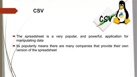 Csv File Read And Write PPTX