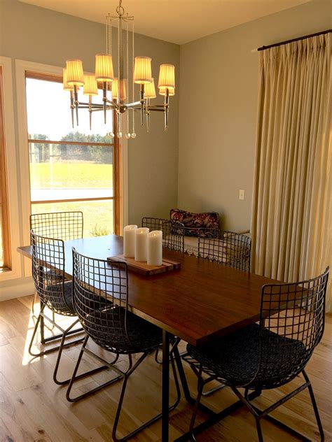 Modern Dining Room Set Metal Chairs Palmer Davis Design Llc
