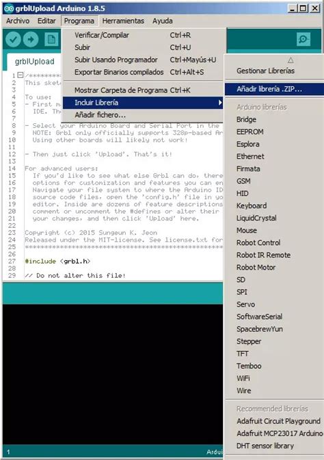 Como Instalar Grbl En Arduino