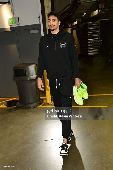 Vincent Valerio Bondon Of The Los Angeles Lakers Arrives To The Arena