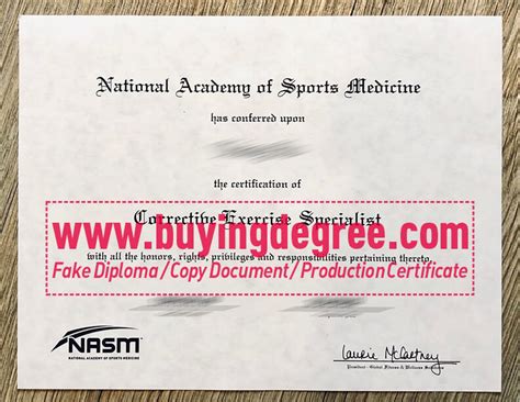 Fake Nasm Certification