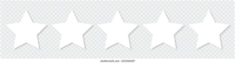 White Five Stars Quality Rating Icons Stock Vector Royalty Free