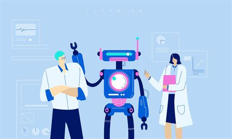 Future Robot Technology Innovation Vector Flat Illustration 213867
