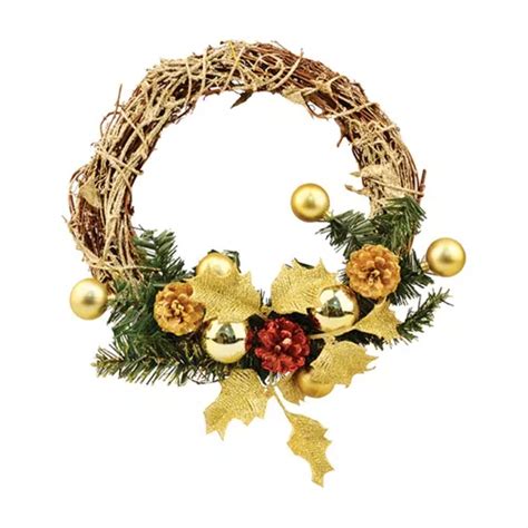 Corona De Navidad Artificial Art Christmas Guirlanda Natalina Em