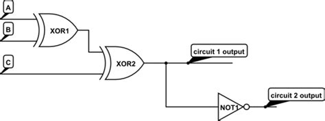 Digital Logic Odd Parity Output As Input To Second Circuit