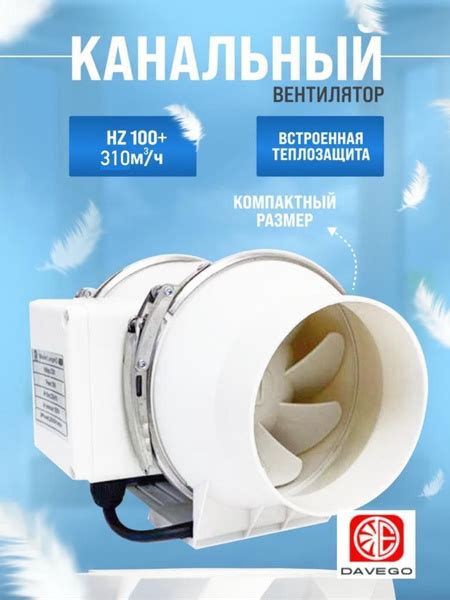 Вентилятор канальный пластиковый HZ 100+ 310м3/ч - купить по выгодной ...
