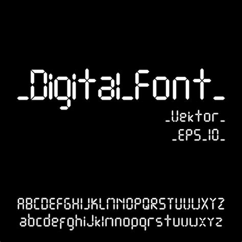 Premium Vector Digital Font Alarm Clock Letters Numbers And Letters