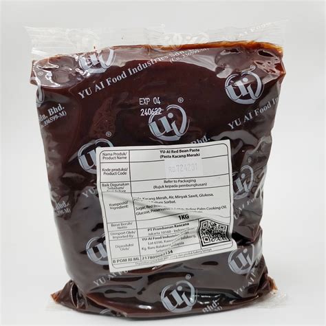 Jual Yu Ai Red Bean Paste Pasta Kacang Merah Filling Gram Kg Shopee Indonesia