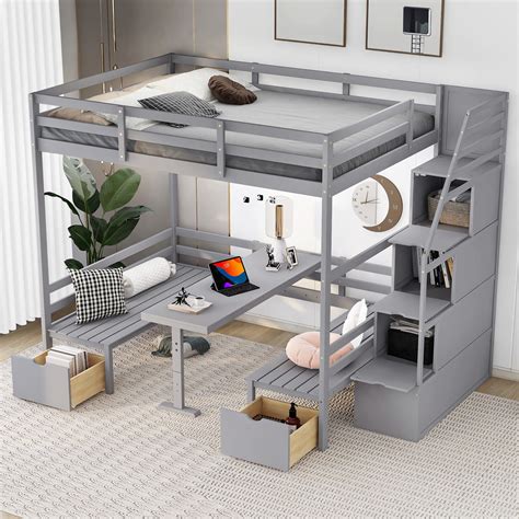 Cool Bunk Beds With Desk And Stairs