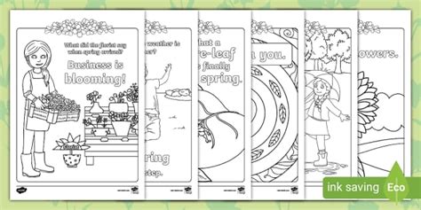 ESL Spring Mindfulness Pun Cards Professor Feito Twinkl