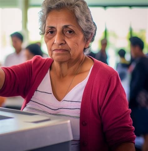 Premium Photo Voter In An Election Polling Station Voting For The
