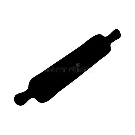 Hand Drawn Rolling Pin Doodle Sketch Style Icon Decoration Element