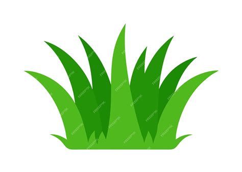 Green Grass Vector Art On White Background Premium Ai Generated Vector