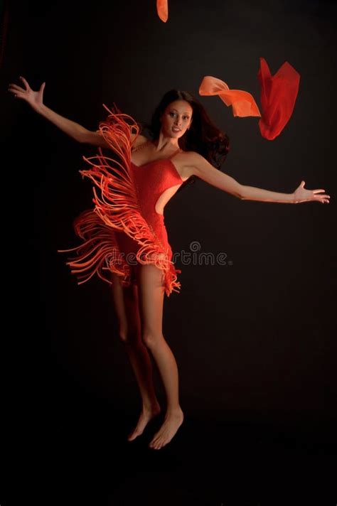 Gymnast In Red Stock Photo Image Of Energy Desire Erotic 48779850