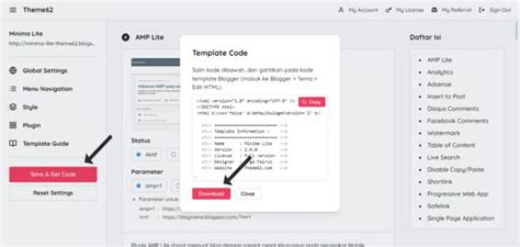 Install And Update Template Theme62