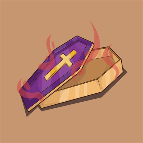 Premium Vector Spooky Coffin Illustration Vector Halloween Element