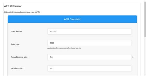 Free APR Calculator Calculate Annual Percentage Rate