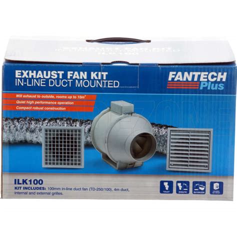 Ilk Fantech Mmuare Inline Exhaust Fan Kit