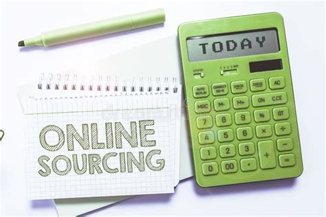 Writing Displaying Text Online Sourcing Internet Concept Purchase Of