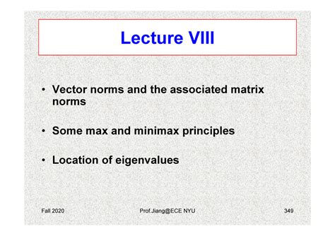 lecture 8 el5253 lecture viii vector norms and the associated matrix
