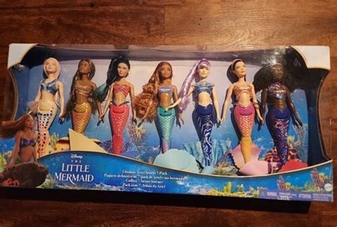 Disney The Little Mermaid Ariel And Sisters Small Doll Set With 7