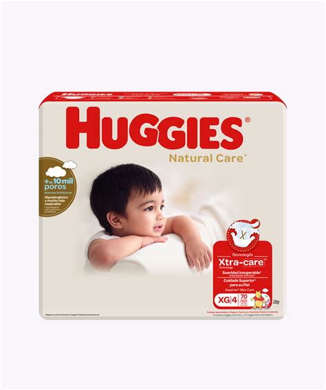 Huggies Natural Care Cotton Unisex Xg 70 D`bebés