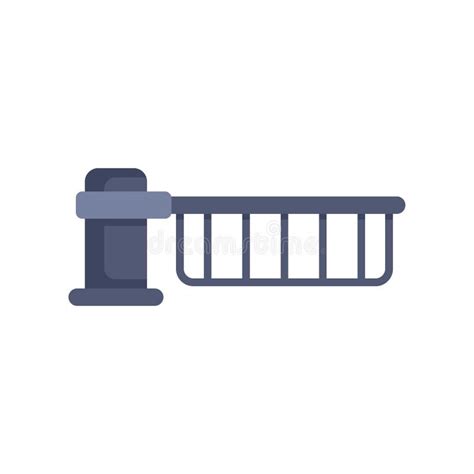 Simple Flat Vector Illustration Of A Barrier Gate Closing Down Stock