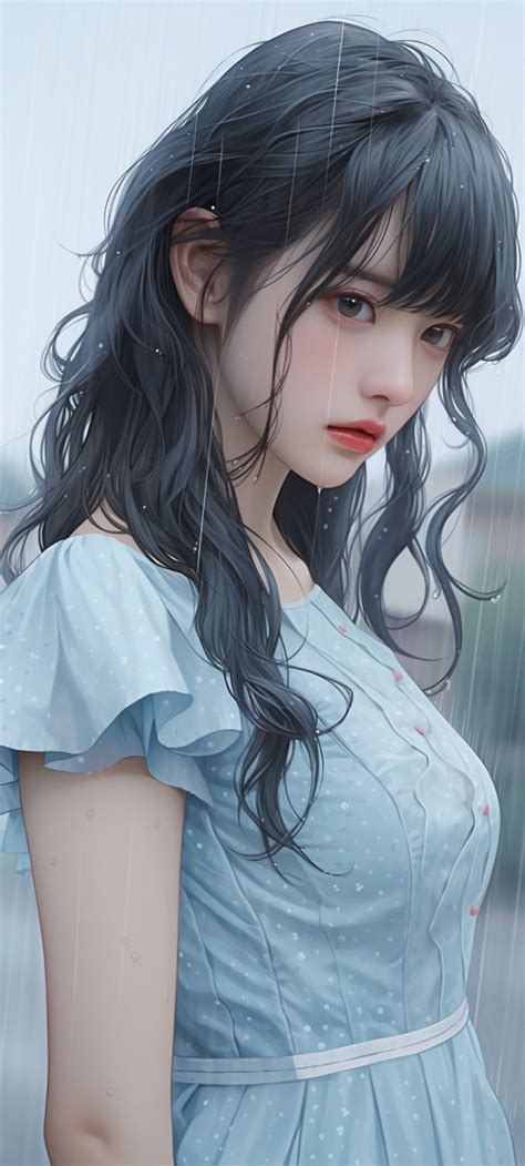 雨中女孩 美女手机静态壁纸 美女手机壁纸下载 元气壁纸