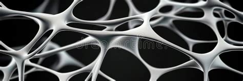 Abstract White Network Structure Interconnected Organic Flowing
