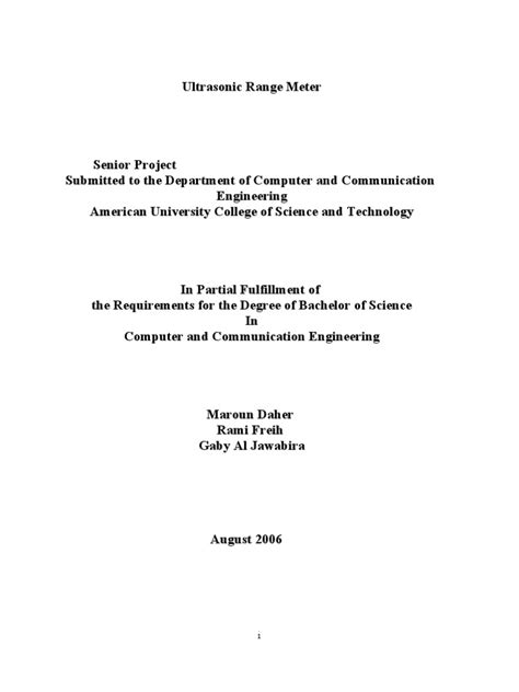 Ultrasonic Range Meter Report Pdf Amplifier Medical Ultrasound