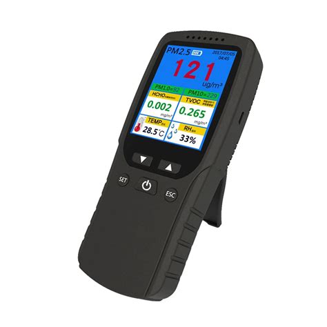 9 in 1 air quality tester monitor for formaldehyde pm2 5 tvoc pm10 analyzer portable lcd color