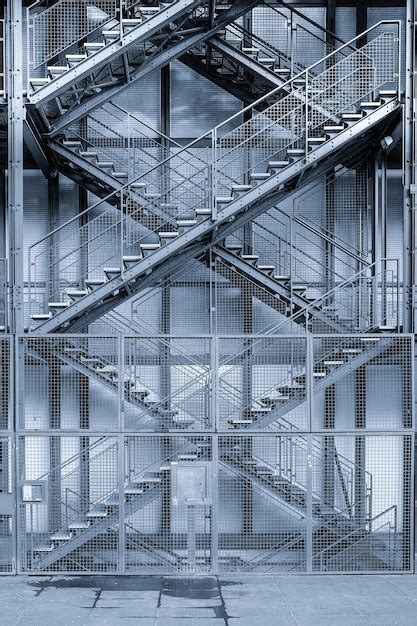 Premium Photo Full Frame Shot Of Metal Staircase In Industry