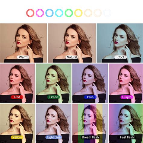 Rgb 디밍이 가능한 18인치 Led 셀카 링 라이트 의 고품질 Rgb 디밍이 가능한 18인치 Led 셀카 링 라이트