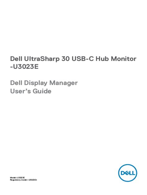 Fillable Online Dell Ultrasharp 30 Usb C Hub Monitor U3023e Users Guide Fax Email Print