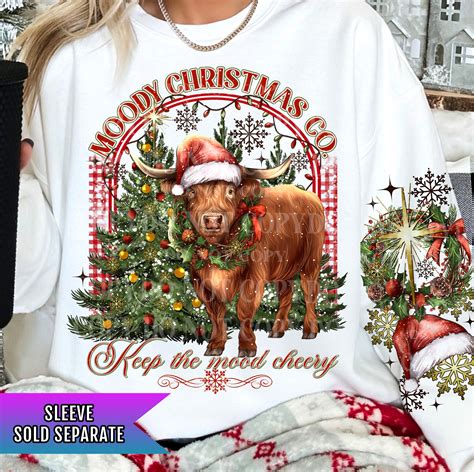 Moody Christmas Co Dtf Transfer Christmas Dtf Transfer Ready For Press