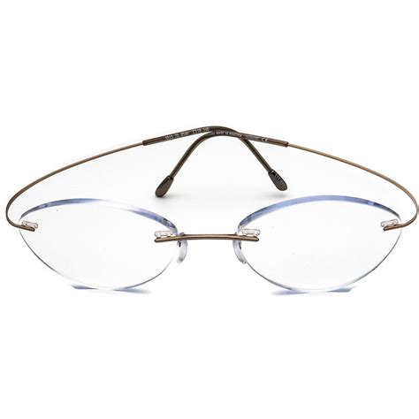 Silhouette Eyeglasses 5515 70 8540 Titan Brown Rimless Frame Etsy