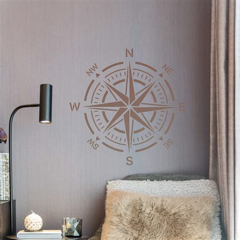 Gss Designs Compass Stencil Large 12x12 Inch Wall Stencil Reusable