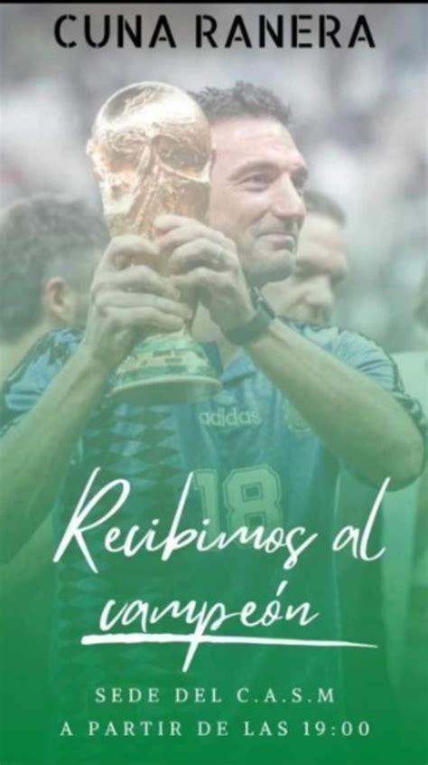 Scaloni mensaje para la gente y un pueblo que lo espera Olé ole ar