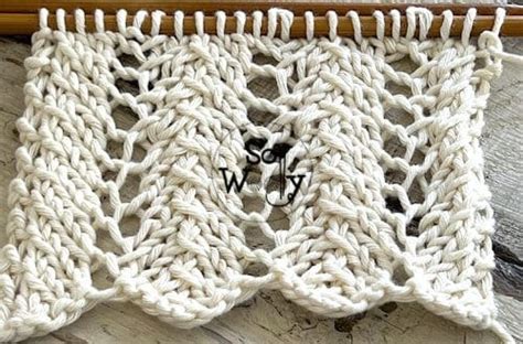 How To Knit An Easy Two Row Repeat Lace Stitch Pattern