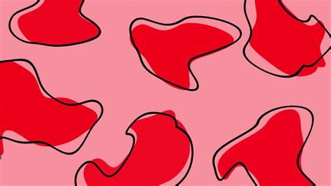 Red Color Abstract 2d Wiggle Movement Simple Loop Able Background