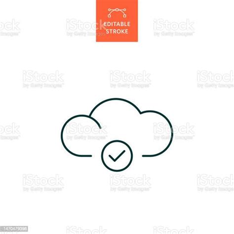 연결된 클라우드 컴퓨팅 라인 아이콘과 편집 가능한 획 아이콘은 웹 디자인 모바일 앱 Ui Ux 및 Gui 디자인에 적합합니다 개념에 대한 스톡 벡터 아트 및 기타 이미지