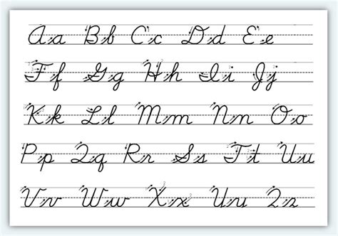 Alphabet Cursive Writing Practice Sheets