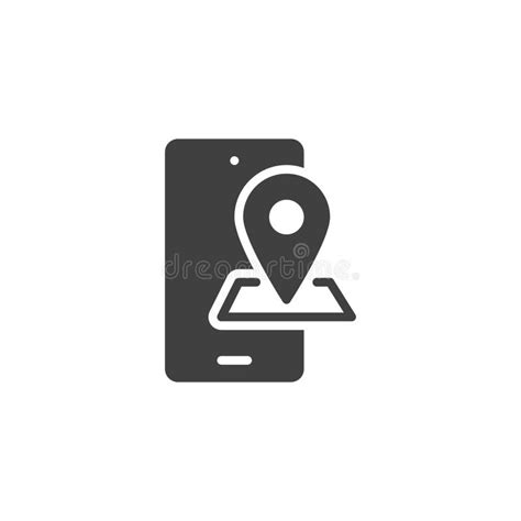 Smartphone Navigation System Vector Icon Stock Illustration